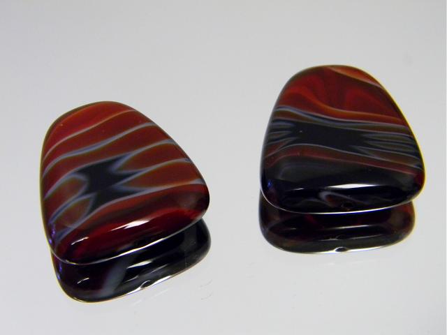 Triangular glass bead 23x22x6mm - Bohemia Design