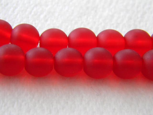 Merilasi pyöreä 8mm, Punainen - Bohemia Design