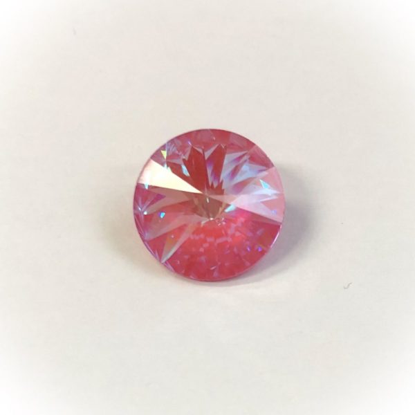 Swarovski Rivoli 12mm Lotus Pink Delite Bohemia Design